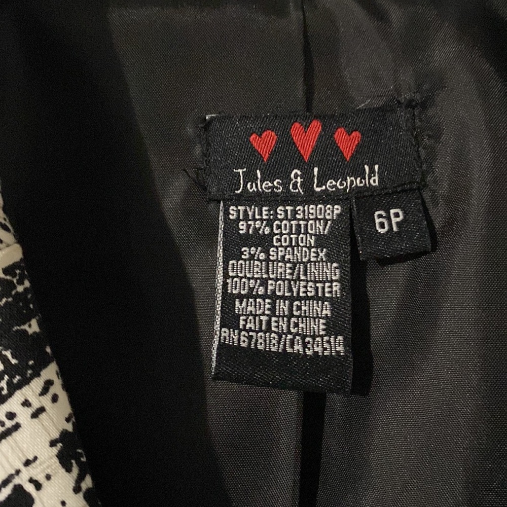 Jules & Leopold Black And White Pea Coat - Gem